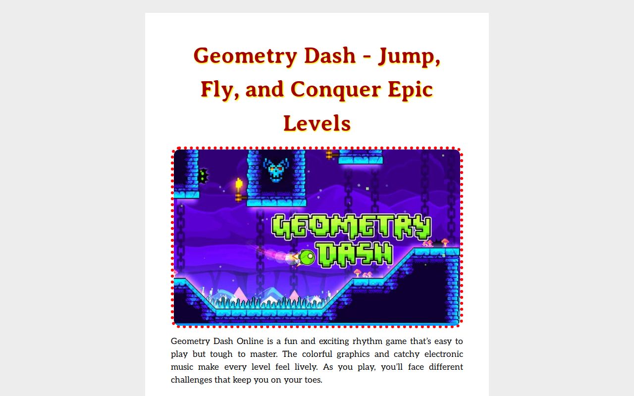 Geometry Dash - Jump, Fly, and Conquer Epic Levels